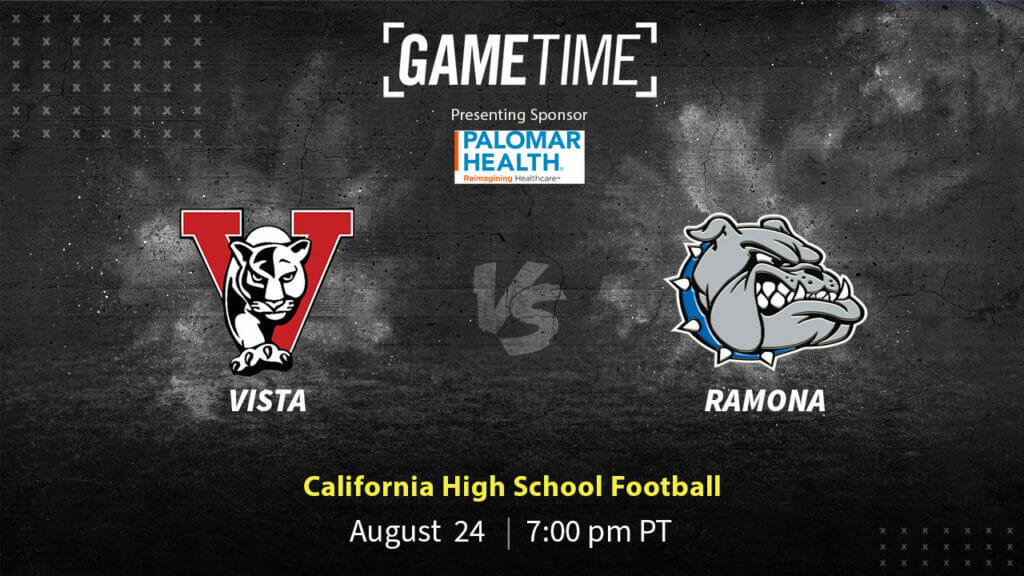 High School Football: Vista Panthers vs Ramona Bulldogs.